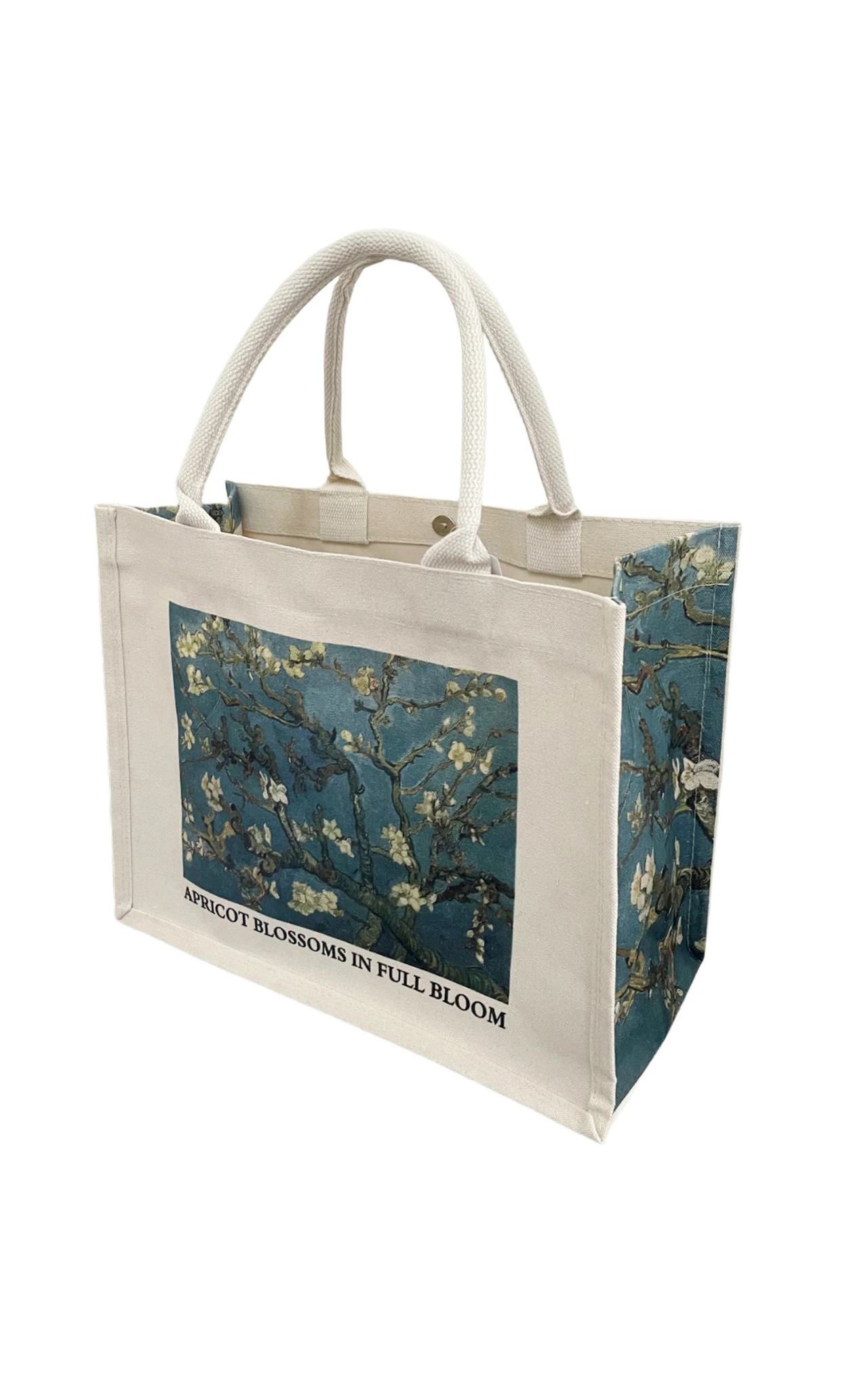 Cotton Shopper Bag | Apricot Blossoms – Room Lytham