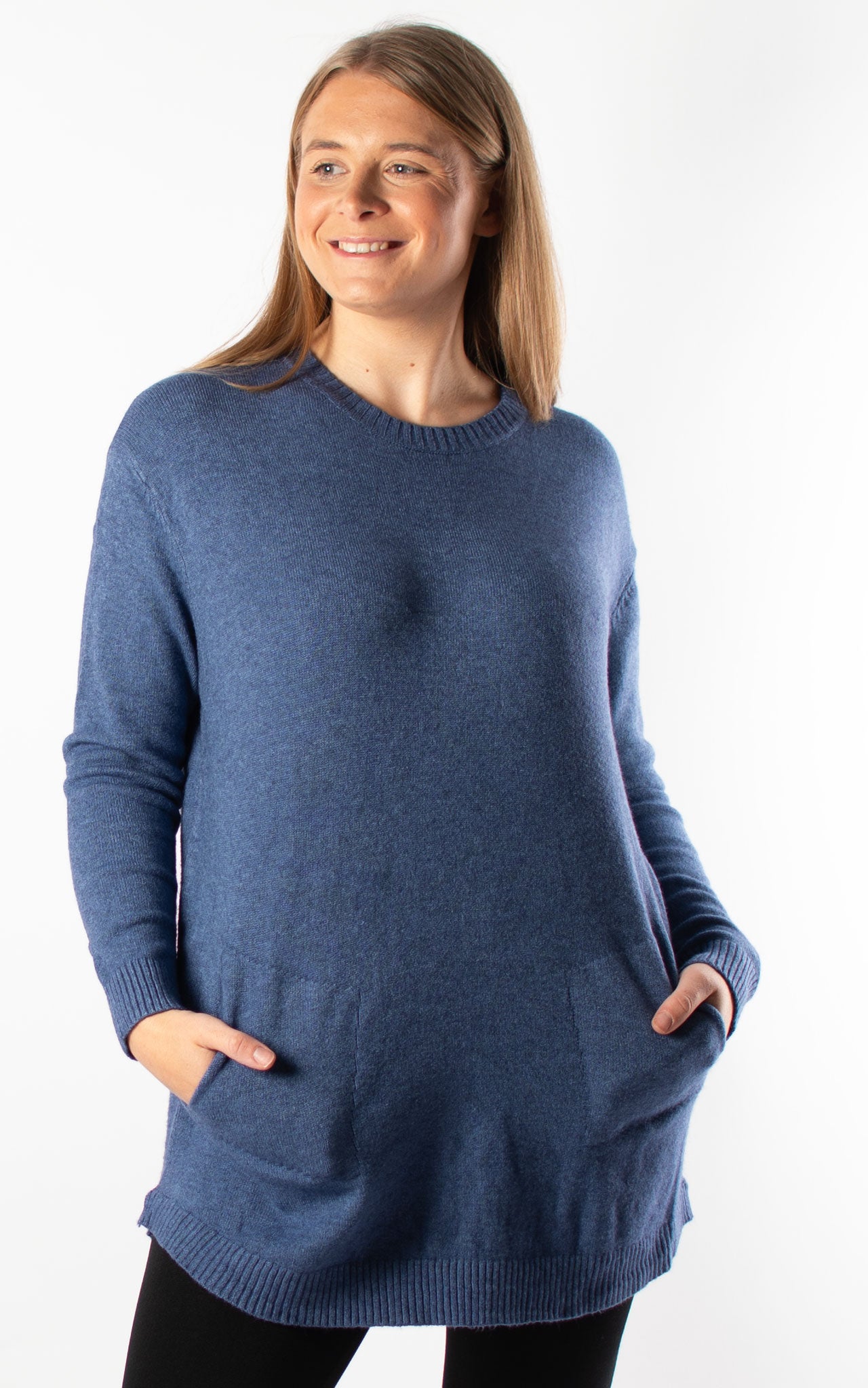 Amelia Scarf Jumper | Denim – Room Lytham