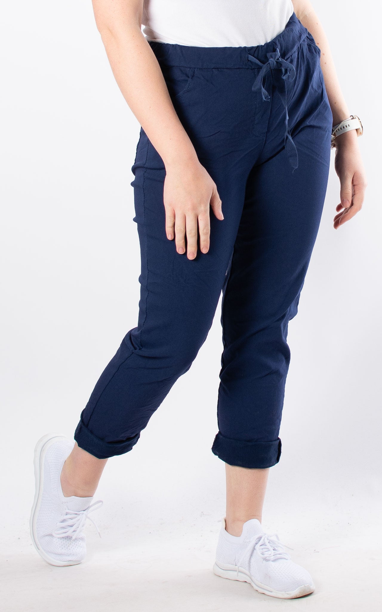 Crinkle Magic Joggers | Dark Blue – Room Lytham