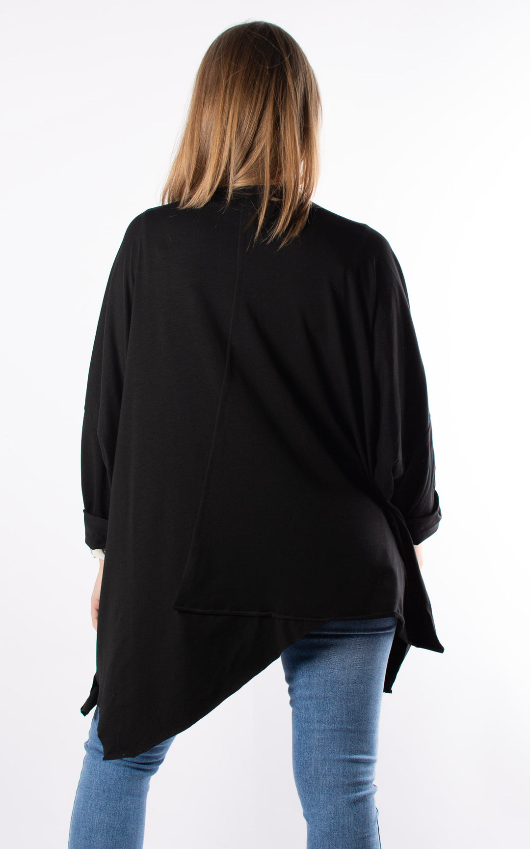 Kirsten Long Line Top | Black – Room Lytham