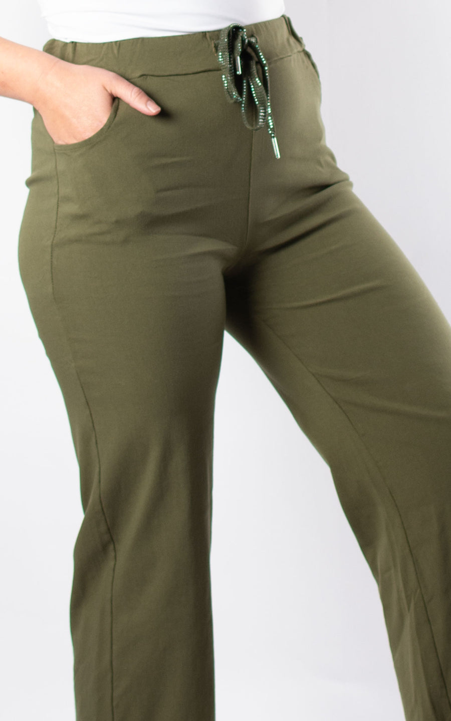 Magic Trousers | Wide Leg | Khaki – Room Lytham