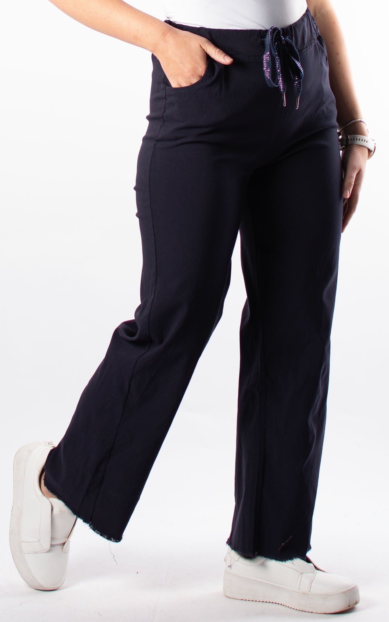 Magic Trousers | Wide Leg | Navy – Room Lytham