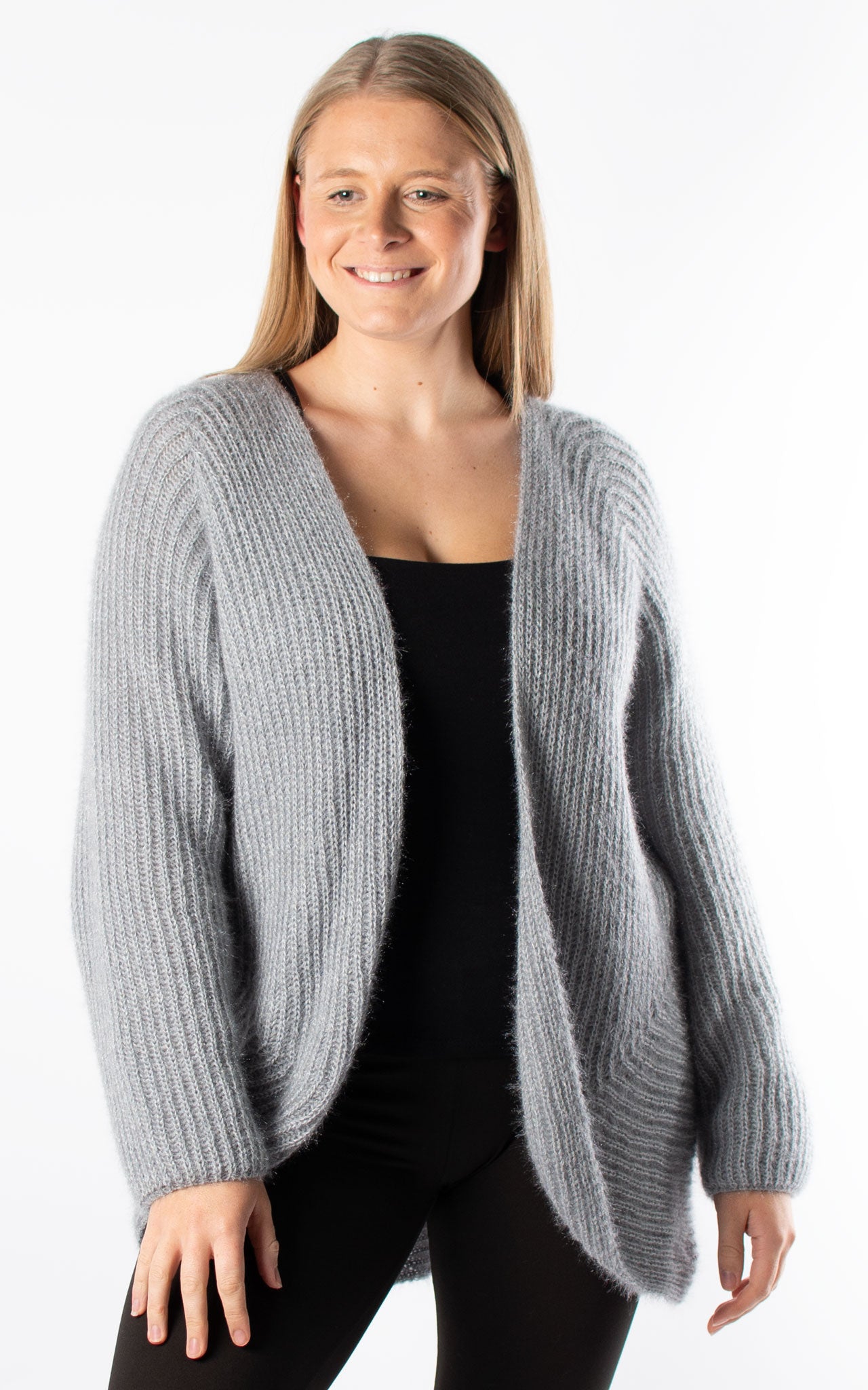Open Knit Cardi | Grey – Room Lytham